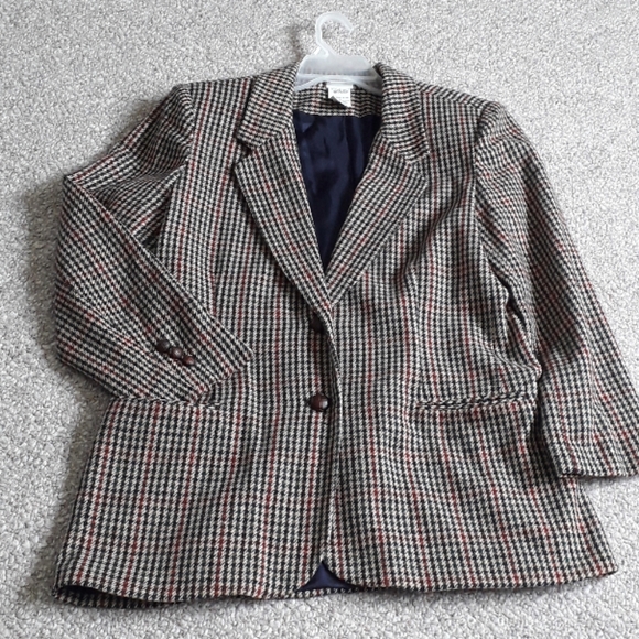 Jaclyn Smith | Jackets & Coats | Jaclyn Smith Classic Plaid Wool Long ...